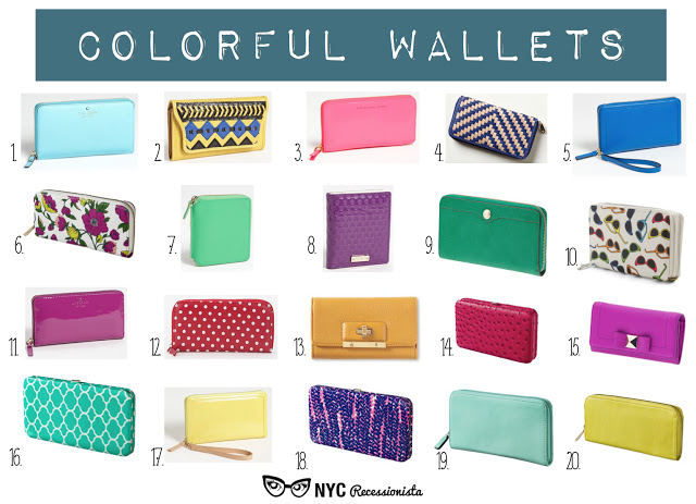 NYC Recessionista Roundup: colorful wallets - NYC Recessionista
