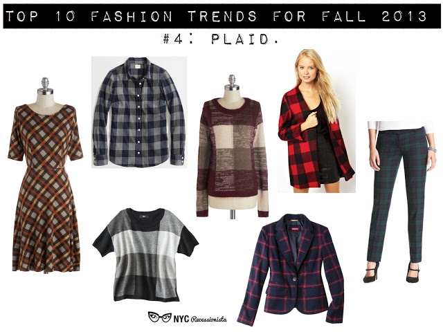 Top 10 Fashion Trends for Fall 2013 - #4: Plaid. - NYC Recessionista