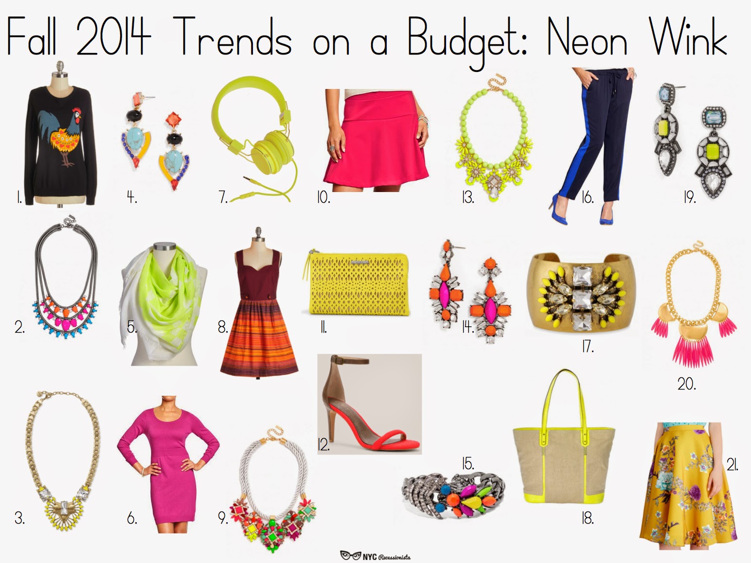 Fall 2014 Trends on a Budget: Neon Wink